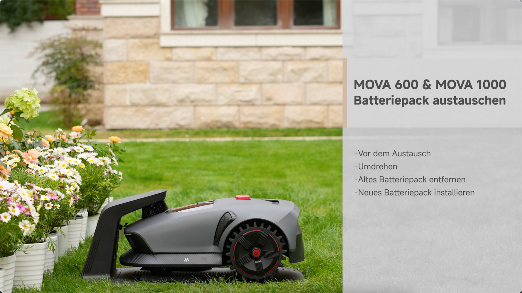 Offizieller Akku für MOVA 600 & 1000 Rasenmäher | MOVA Deutschland